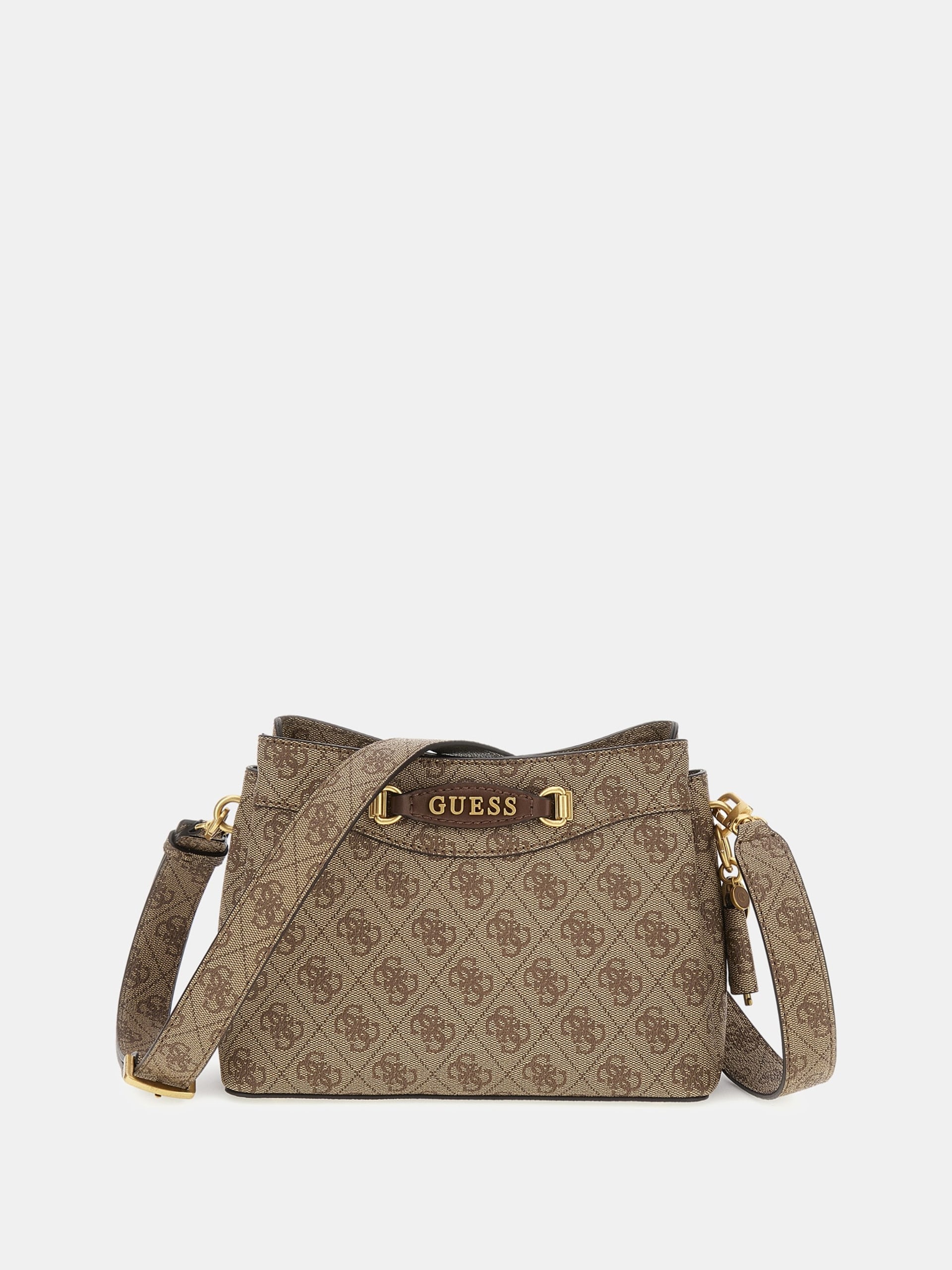 Emera Logo crossbody GUESS | Béžová, Hnědá barva | FADE