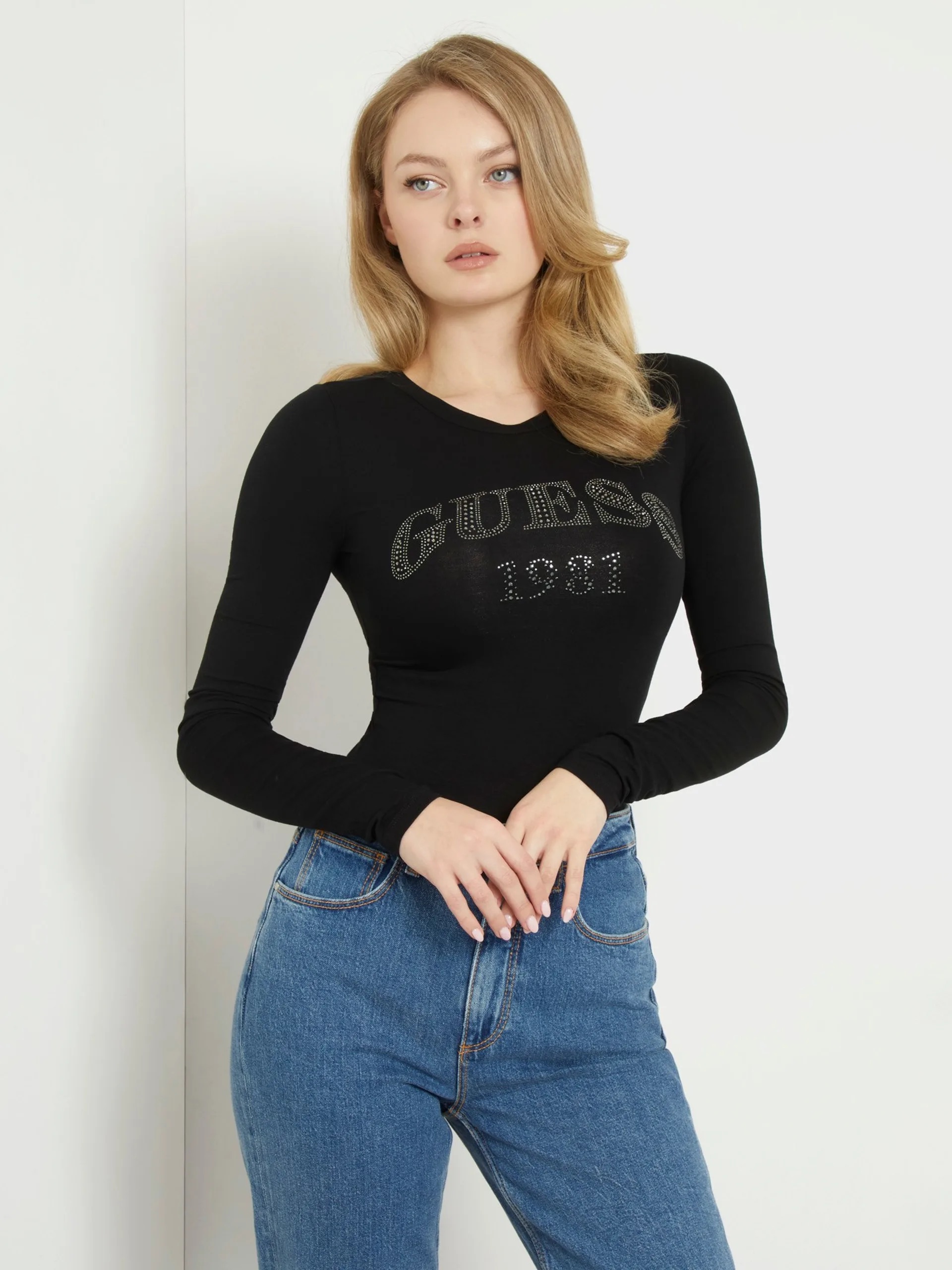 Alexandra Logo body GUESS | Černá barva | FADE