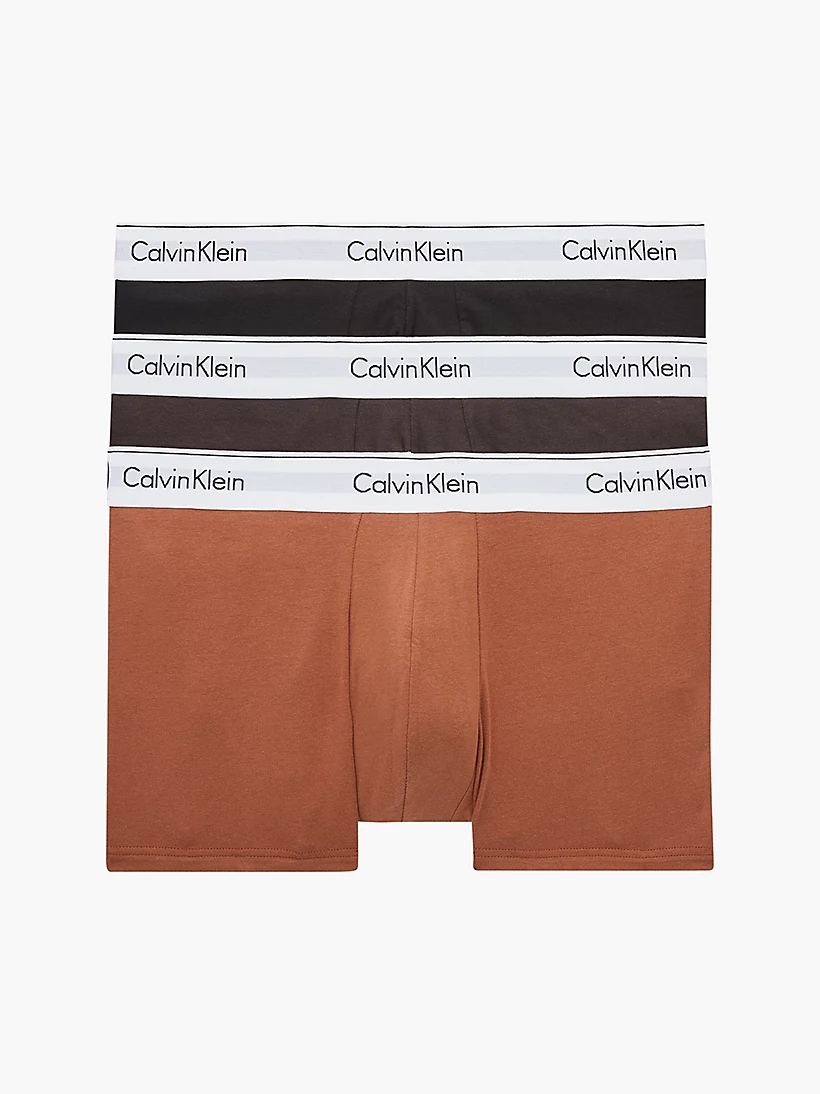 Modern boxery 3ks Calvin Klein Underwear, Černá, Hnědá barva | FADE